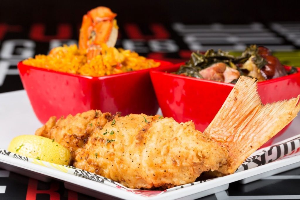 Fried Snapper dinner – The Licking